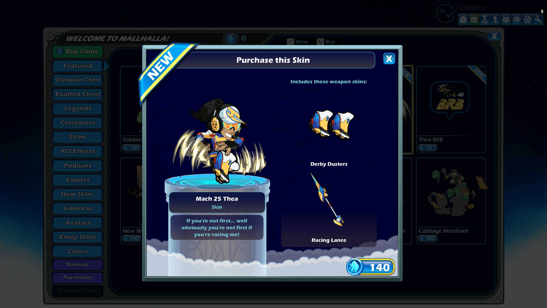 Thea in Brawlhalla: Available Now | DashFight