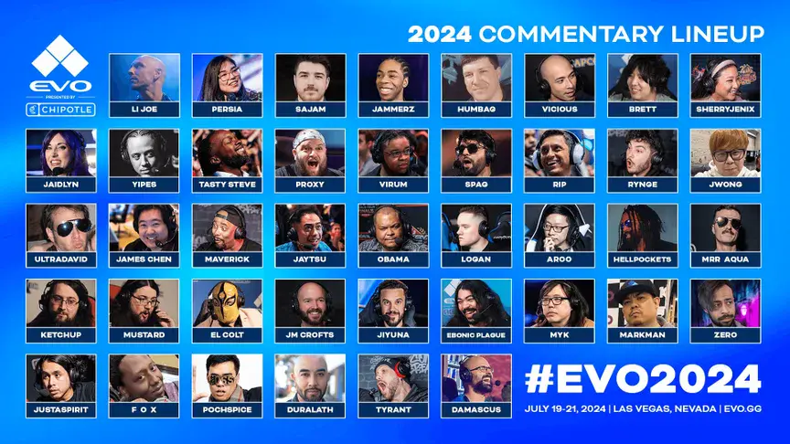 Evo 2024's Commentators & Hosts Line up Revealed | DashFight