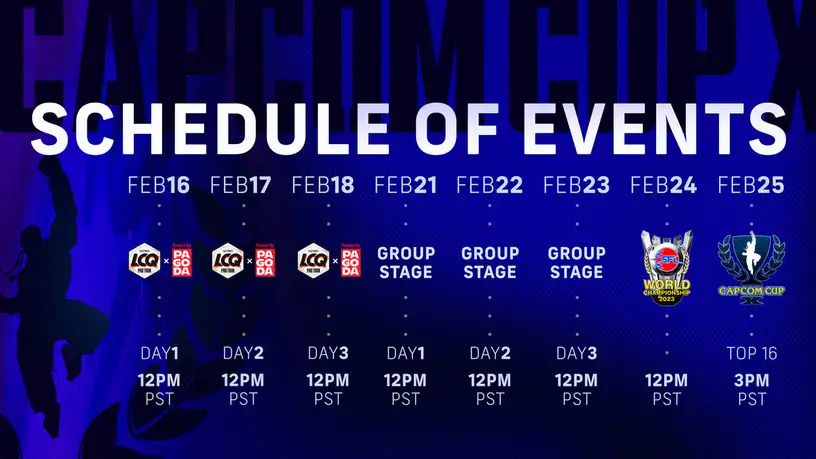 Here's the Schedule for Capcom Cup X | DashFight Here's the Schedule for Capcom Cup X | DashFight