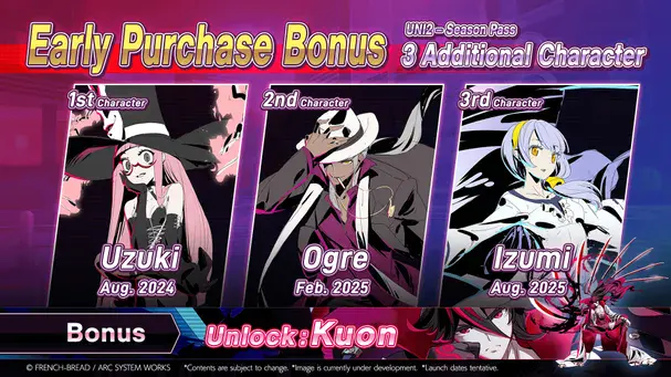 Three UNI2 Characters Announced For Season Pass | DashFight