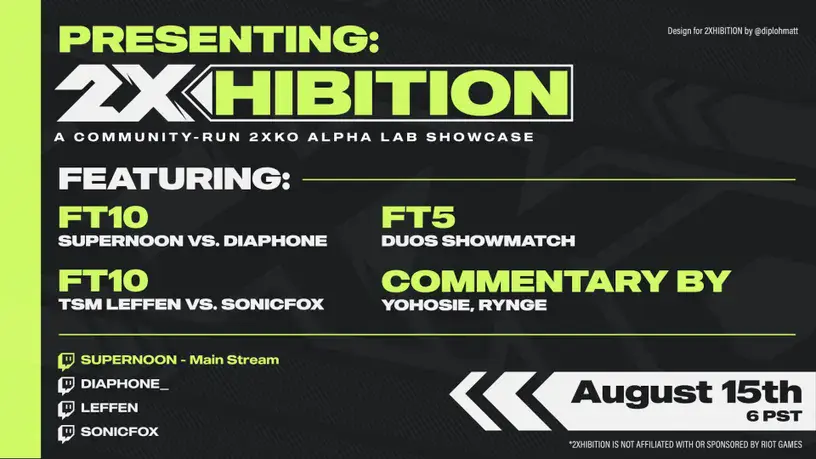 2XKO Community Exhibition Ft. Supernoon, Diaphone, Leffen, & SonicFox | DashFight