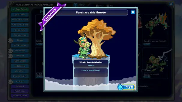 Buy a Brawlhalla Emote, Plant a Tree | DashFight