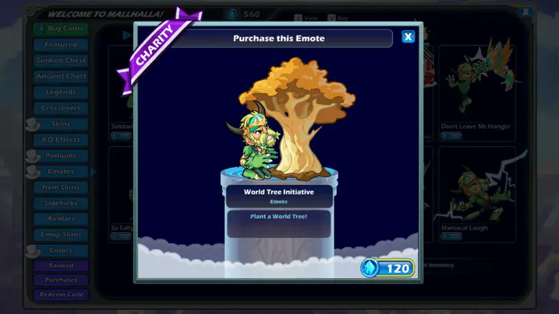 Buy a Brawlhalla Emote, Plant a Tree | DashFight