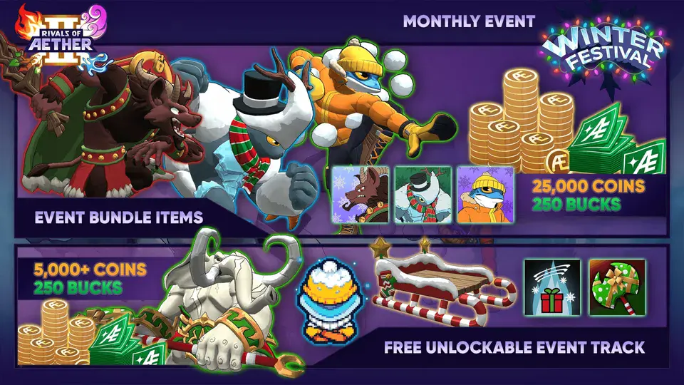 Rivals of Aether II Winter Festival Event | DashFight